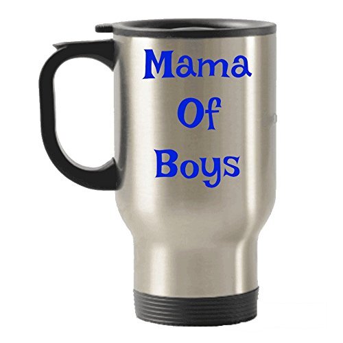 Mama Of Boys Travel Mug - Tea Travel Insulated Tumblers Mug - Ceramic ...