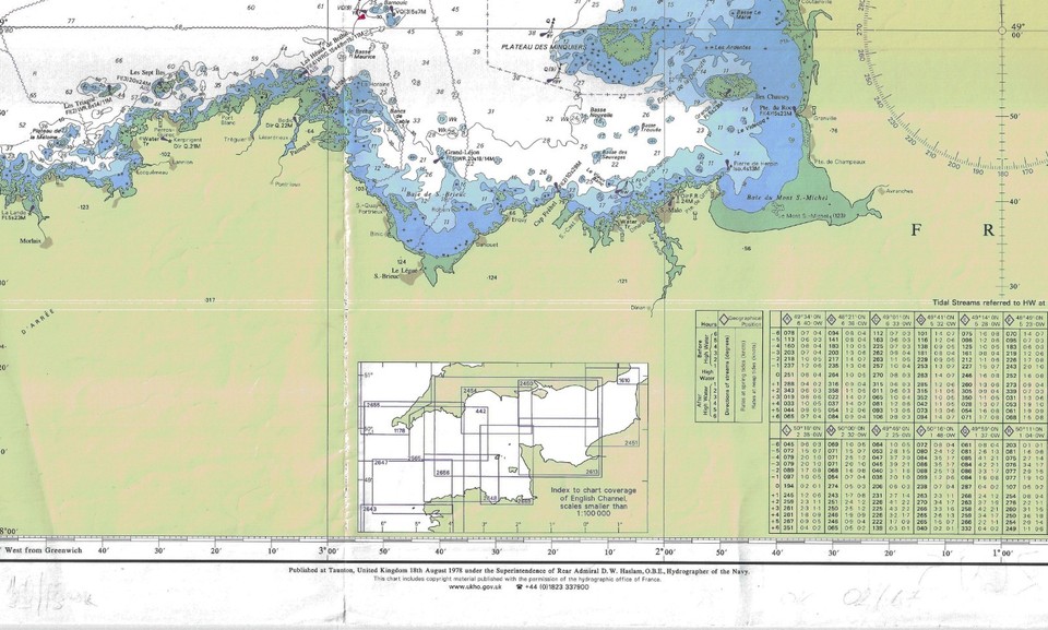 Admiralty 2675 English Channel Marine Map Nautical Chart Ship Wall ...