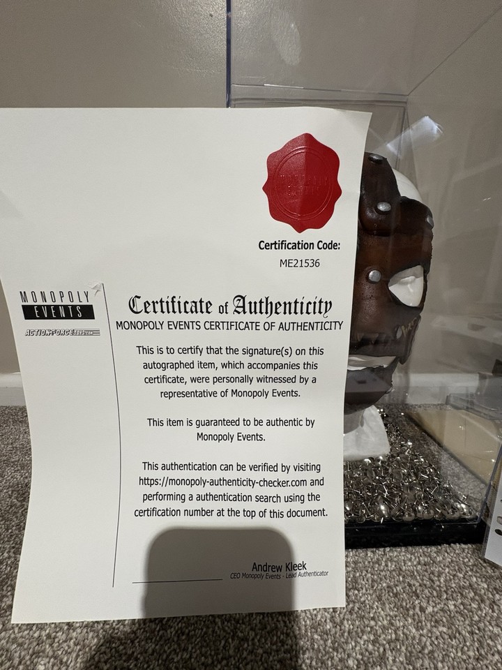 Mankind Mick Foley Signed Autographed Latex Mask Inscription WWE WWF ...