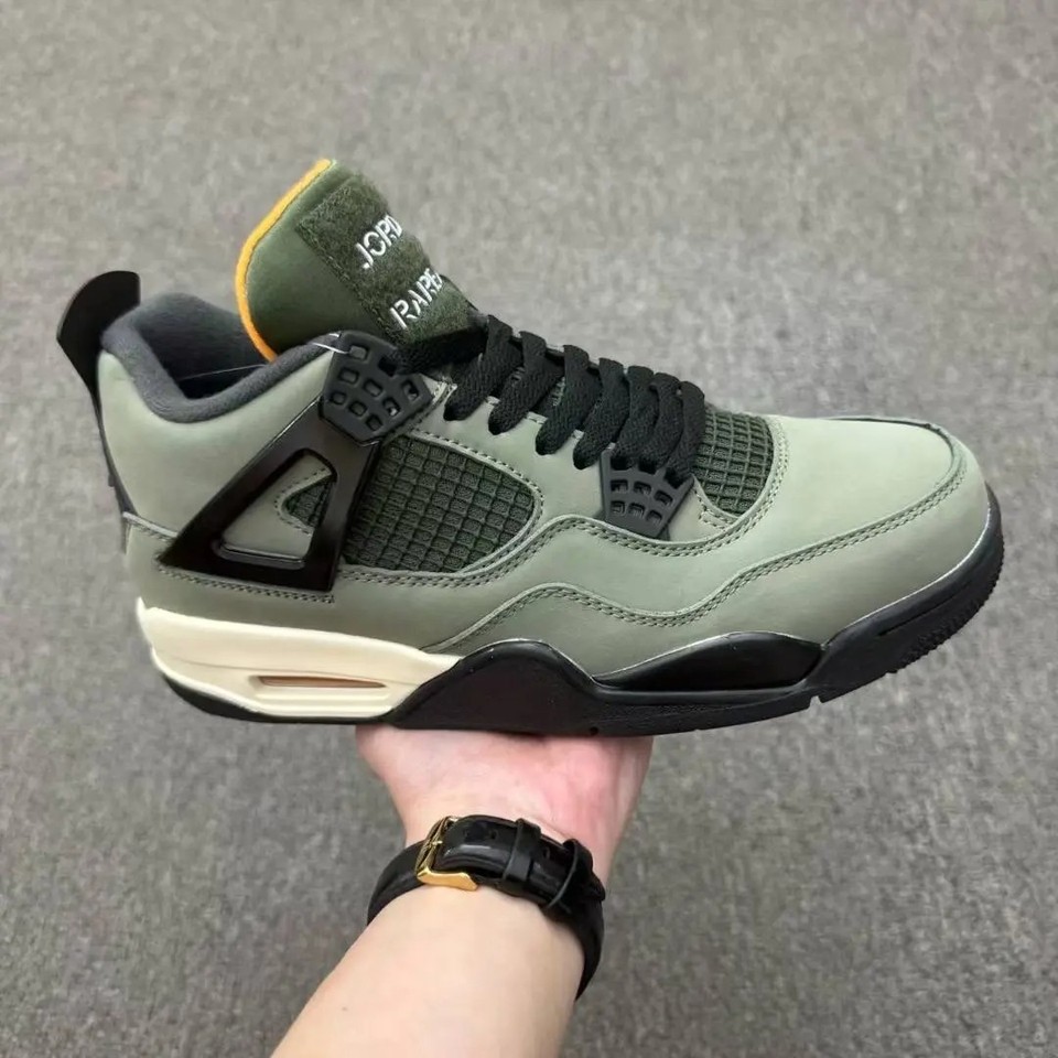 UNDEFEATED X Jordan 4 - Army Green - Men’s Size Sneaker Running Shoes ...