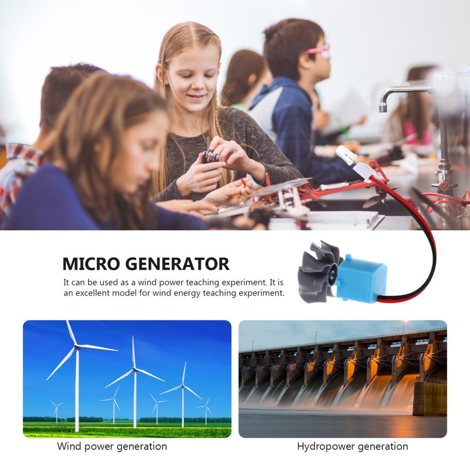 1 Set Small Wind Turbine Practical Wind Generator Water Generator Kits ...