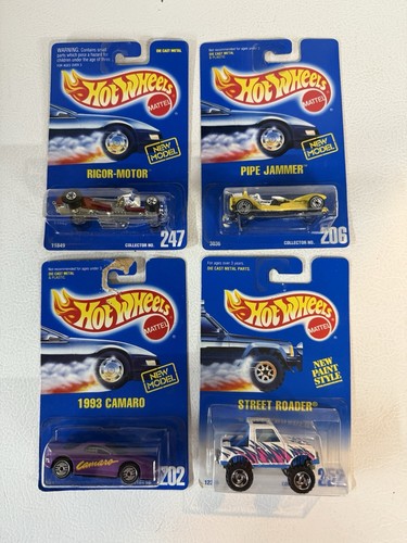 Four Hot Wheels Blue Cards Lot #247, 206, 202, 252 sealed mint | eBay