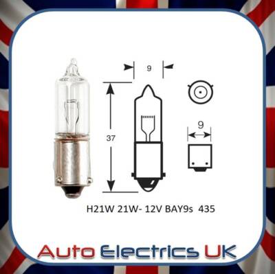 H21W 12V 21W HALOGEN MINATURE FOG LIGHT TAIL BULB CAR BULB BAY9S R435 ...
