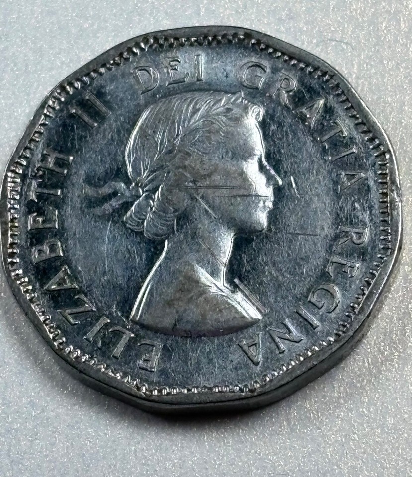 1954 Canada 5 cent coin! Beautiful QEII coin! EXTREMELY RARE LOW ...