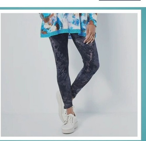 #813 LOGO Lounge by Lori Goldstein Petite Hand Tie-Dye Leggings Size SP ...