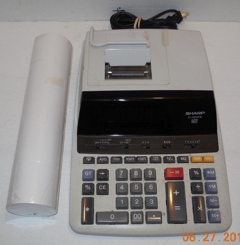 Sharp EL-2630PIII 12 Digit Display Desk Calculator Adding Machine Two ...