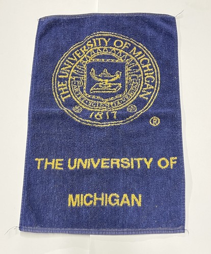 Vintage University Of Michigan Wolverines Cannon Mills Hand Towel 24 ...