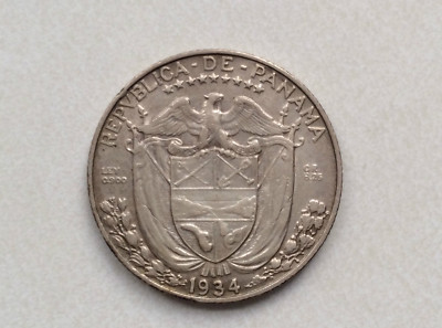 1934 Republic of Panama 1/4 Balboa Silver Coin KM#11.1 D9951 | eBay