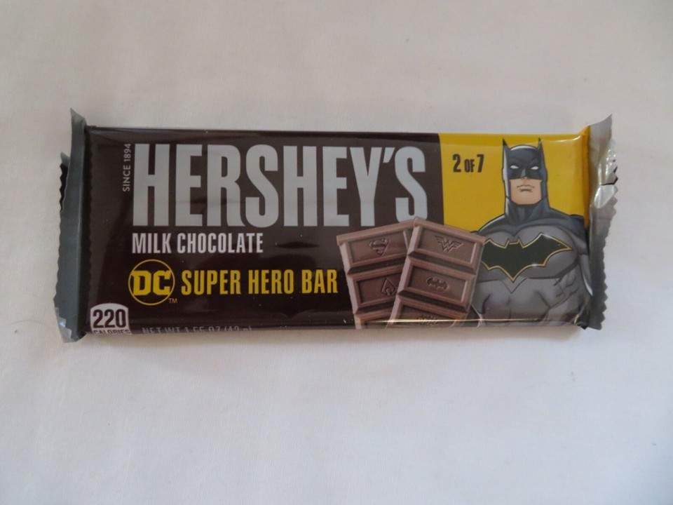 (4) Hershey's Milk Chocolate DC Super Hero Candy Bars #2, 3, 4 & 7 1.55 ...