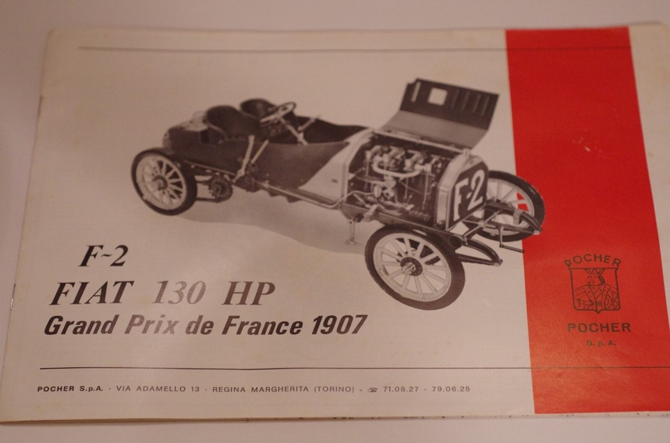 Pocher 1907 Fiat 130 hp Grand Prix De France 1:8 Scale Kit K70 **FREE ...