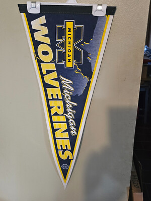 MICHIGAN WOLVERINES 12X30 VINTAGE LOGO FELT PENNANT 8/3/24 | eBay