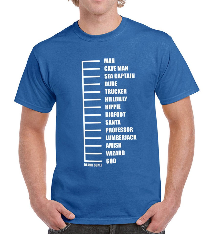 Beard Scale Measure Ruler Funny Mens Hipster T Shirt Moustache Dope ...