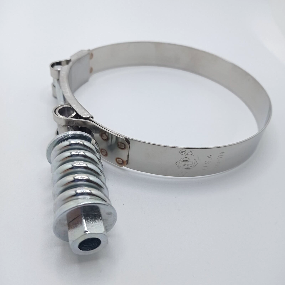 106-114mm T-BOLT Clamp Spring Loaded Constant Tension Stainless Steel 4 ...