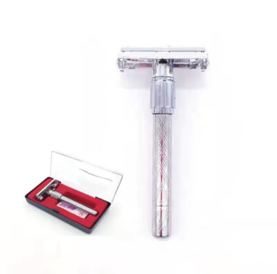 Double-Sided Safety Stainless Steel Manual Men's Razor Non-slip Handle ...