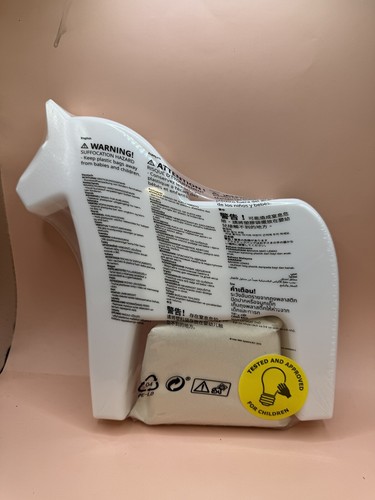 IKEA || HASTHAGE Kids LED Wall Lamp || Dala Horse || White || 10x10x2 ...