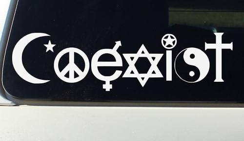 Coexist Car Bumper Sticker Decal 8" x 2.25" FREE2Ship w/Tracking! | eBay