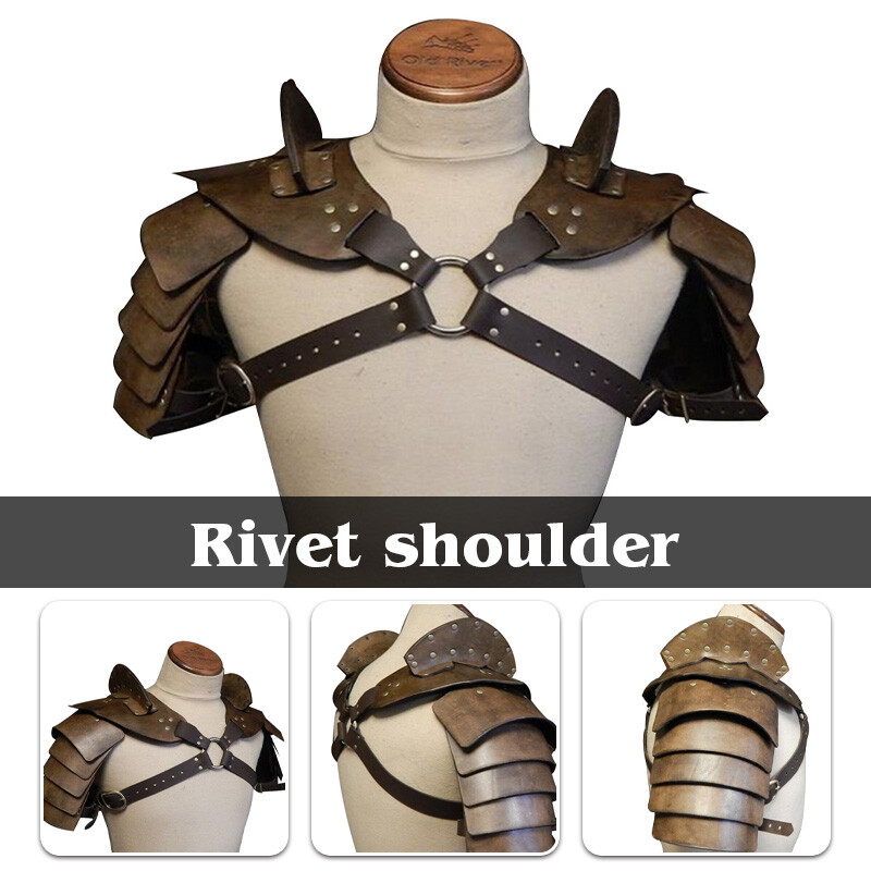 Mens Medieval Shoulder Armor Gladiator Samurai Battle Knight Pauldrons ...