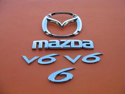 03 04 05 06 07 08 MAZDA 6 MAZDA6 V6 REAR EMBLEM LOGO BADGE SIGN SYMBOL ...