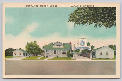 Postcard Laramie Wyoming Buckaroo Motor Lodge on U S Highway 30 | eBay