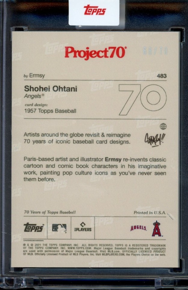 2021 Topps Project 70 Card #483 Shohei Ohtani 1957 by Ermsy Rainbow ...