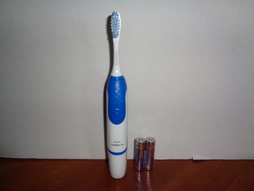 Philips Sonicare Powerup Battery Operated Toothbrush Blue & 1 Soft ...