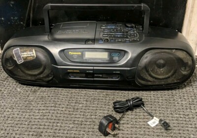 Panasonic RX-DT55 Portable Stereo CD Radio Twin Cassette boombox ...