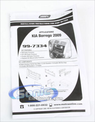 Ford Fusion Dash Kit Metra® 99-4012 - Single DIN Black Stereo Dash Kit ...