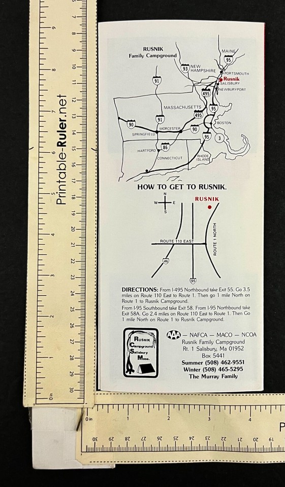 1980s Salisbury Beach MA Rusnik Family Campground Camp Vintage Travel ...