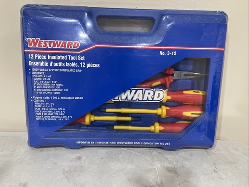 Westward 12 Piece Insulated Tool Set 1000V Electrician Screwdriver ...