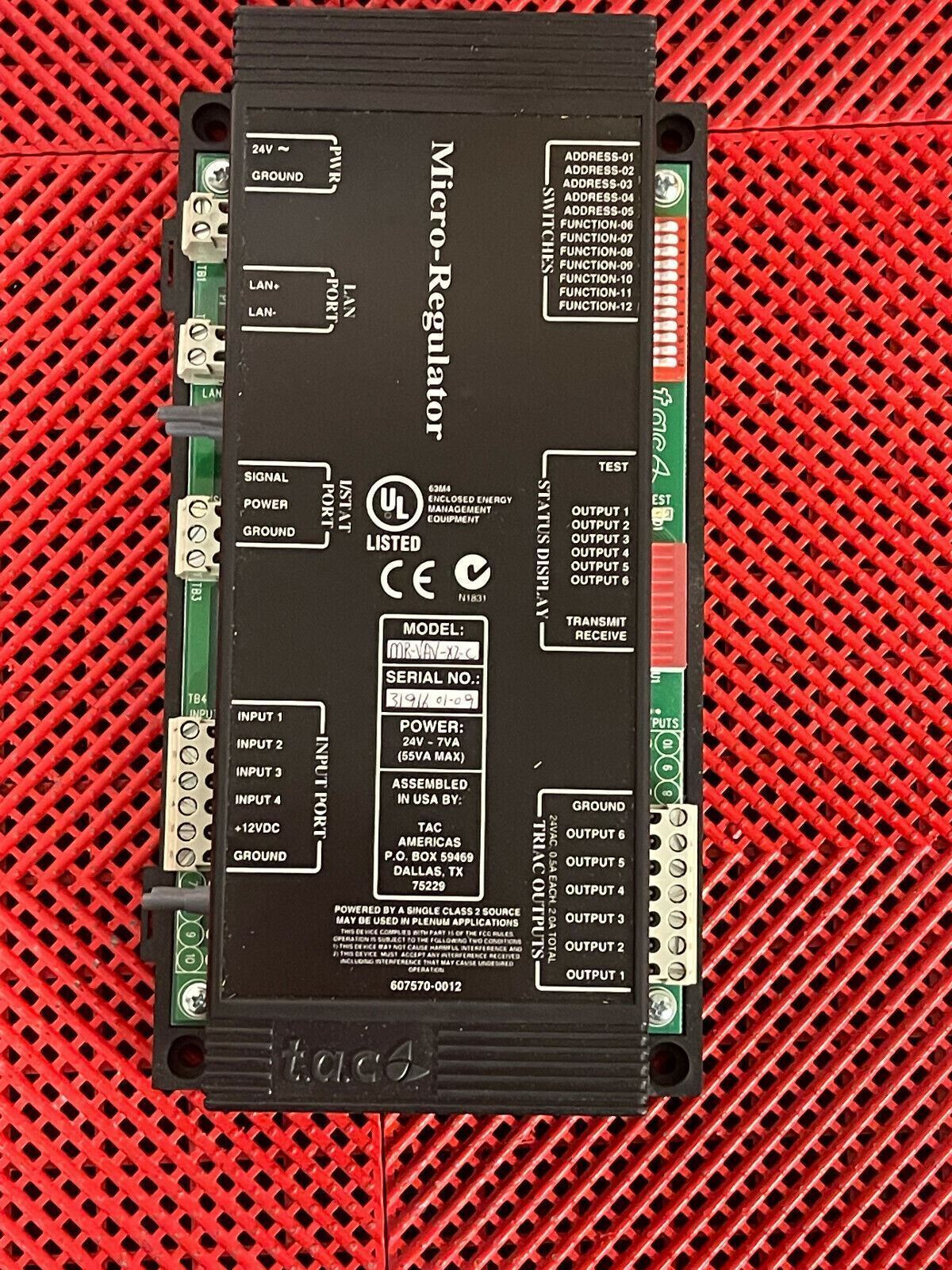 Schneider Electric TAC 330810-06 Micro Regulator VAV Controller MR-VAV ...