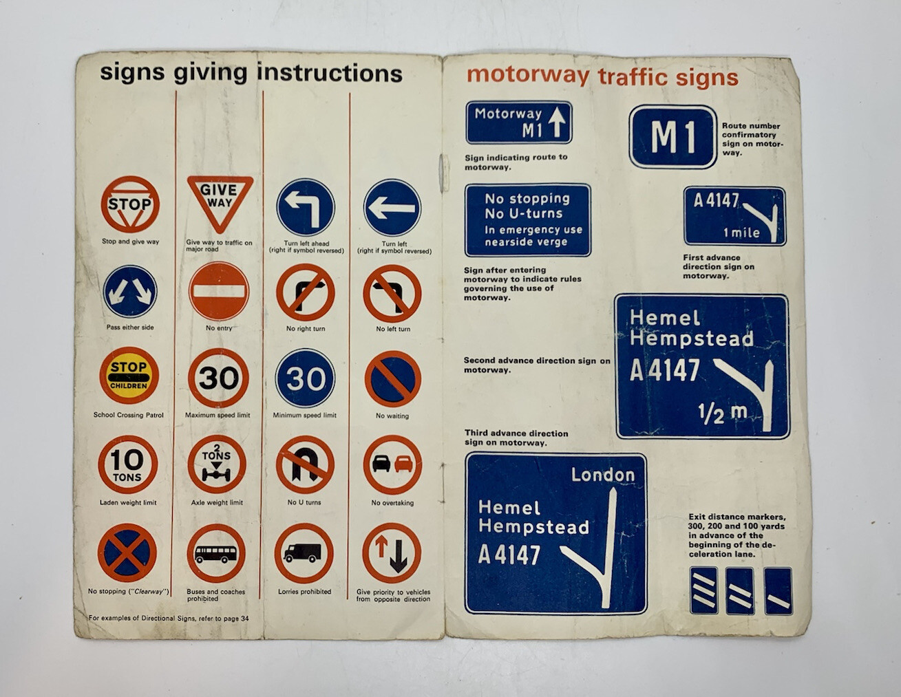 Vintage Leaflet India Tyres Ltd SAFER DRIVING N74 1970s Road Signs ...