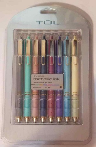 TUL GL Series Metallic Ink Retractable Gel Pens 0.8 Med 8 Count (LOC ...