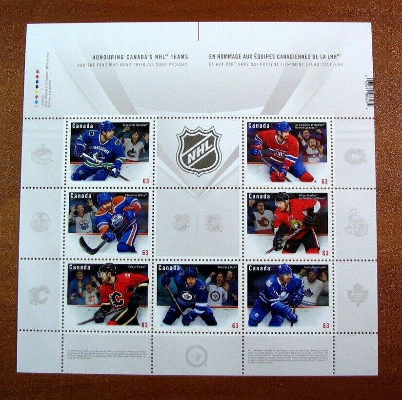 Canada Inscription Sheet Scott# 2669 Hockey/Players & Fans 2013 MNH ...
