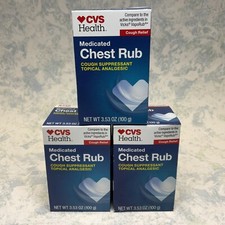 3 LOT OF REXALL MEDICATED CHEST RUB COUGH SUPPRESSANT EXP 07/23 for ...