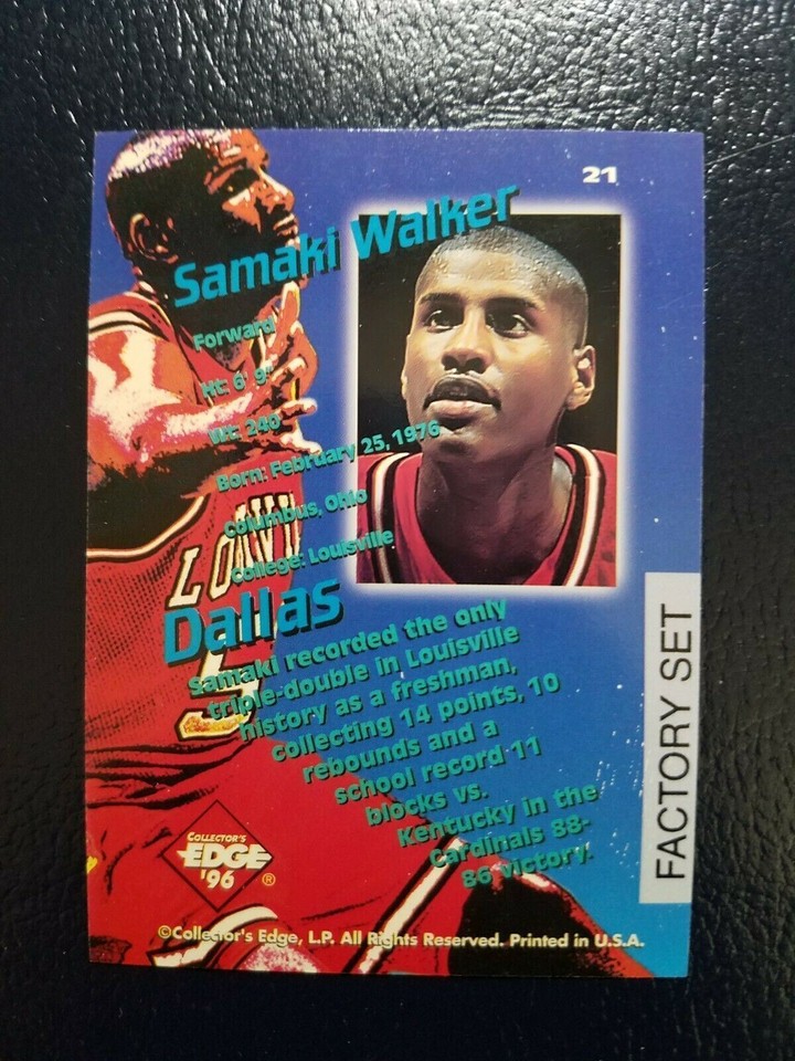 Samaki Walker Louisville 96 - 97 Key Craze Collector's Edge Factory Set ...