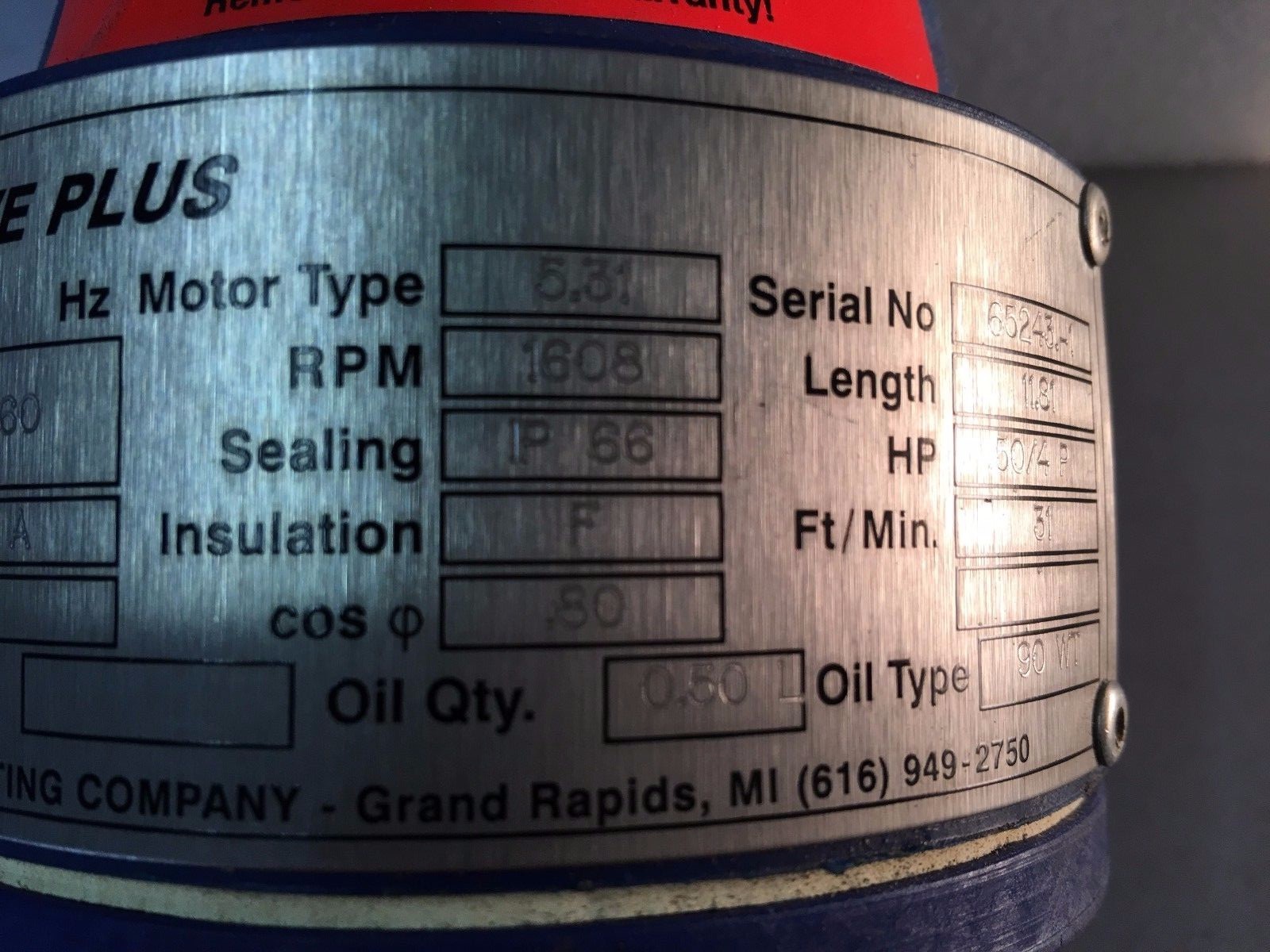 Dura-Drive Plus VDE 530 17.72" Conveyor Motor | eBay