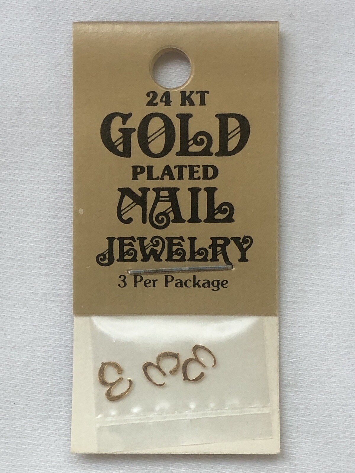 Winning Nails Nail Jewelry 24 kt Gold Plated 3 per package - Cursive ...