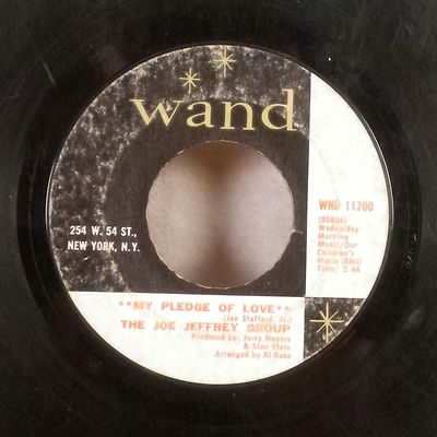 The Joe Jeffrey Group My Pledge of Love / Margie 7" 45 Wand Northern ...