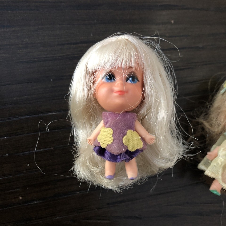 Vintage Liddle Kiddles LILAC & LOU LUCKY LOCKET Dolls Mattel 1960s Set ...