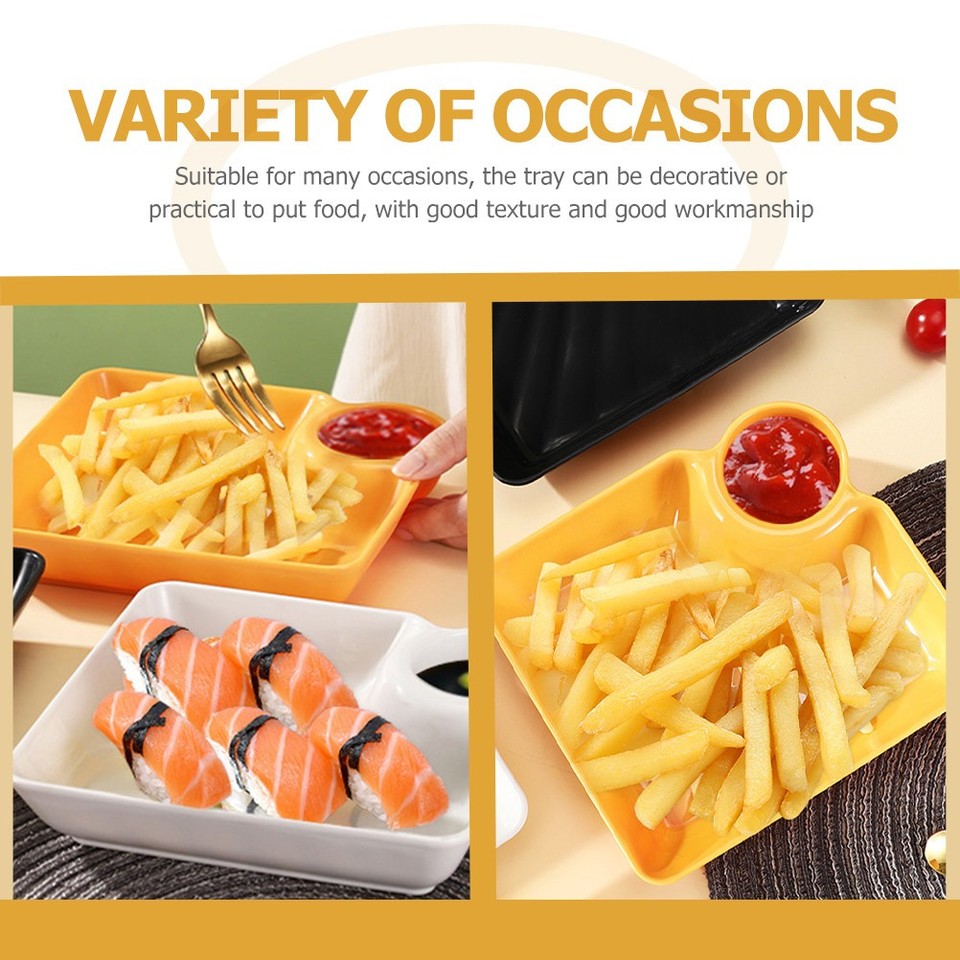 3Pcs Food Serving Trays Square Trays French Fries Restaurant Home ...
