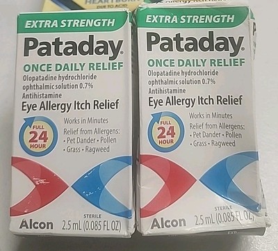Pataday Once Daily Relief Extra Strength Eye Drops 2 Boxes x 2.5ml Each ...