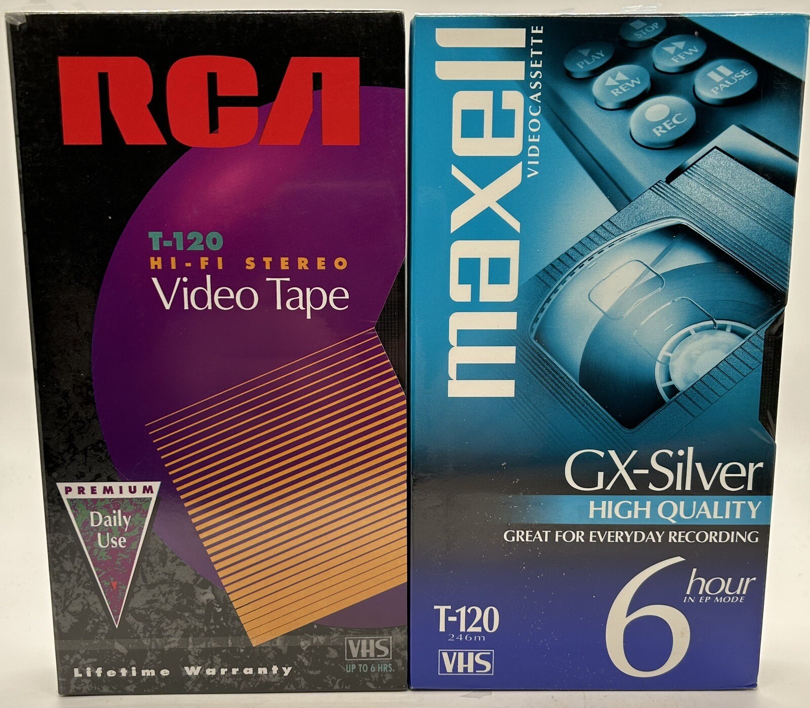 Mixed Lot Of 2, T-120, VHS Tapes, RCA, Maxwell, Sealed | eBay