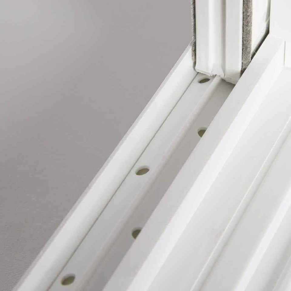 Utility Left-hand Single Slider Vinyl Window Dual Pane Insulated Glass ...
