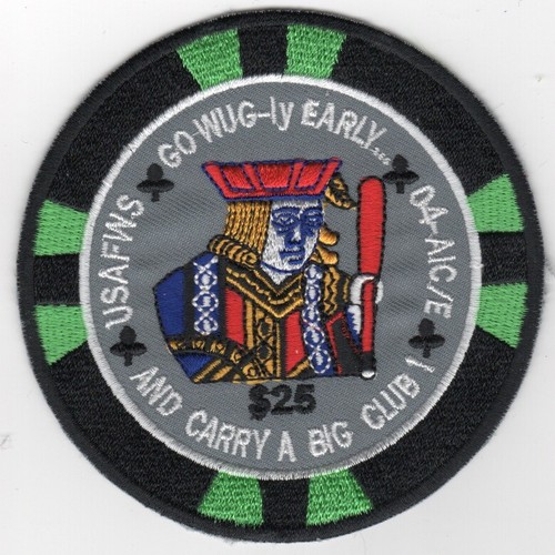 USAF AIR FORCE WIC CLASS 04 AIC/E CHIP GO WUG-LY EARLY EMBROIDERED ...