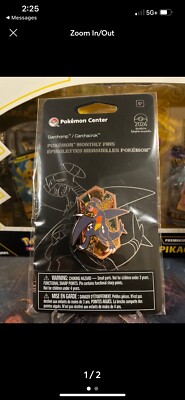 Official Pokemon Center Garchomp Pokémon Monthly Pins: Dragon Types Pin ...
