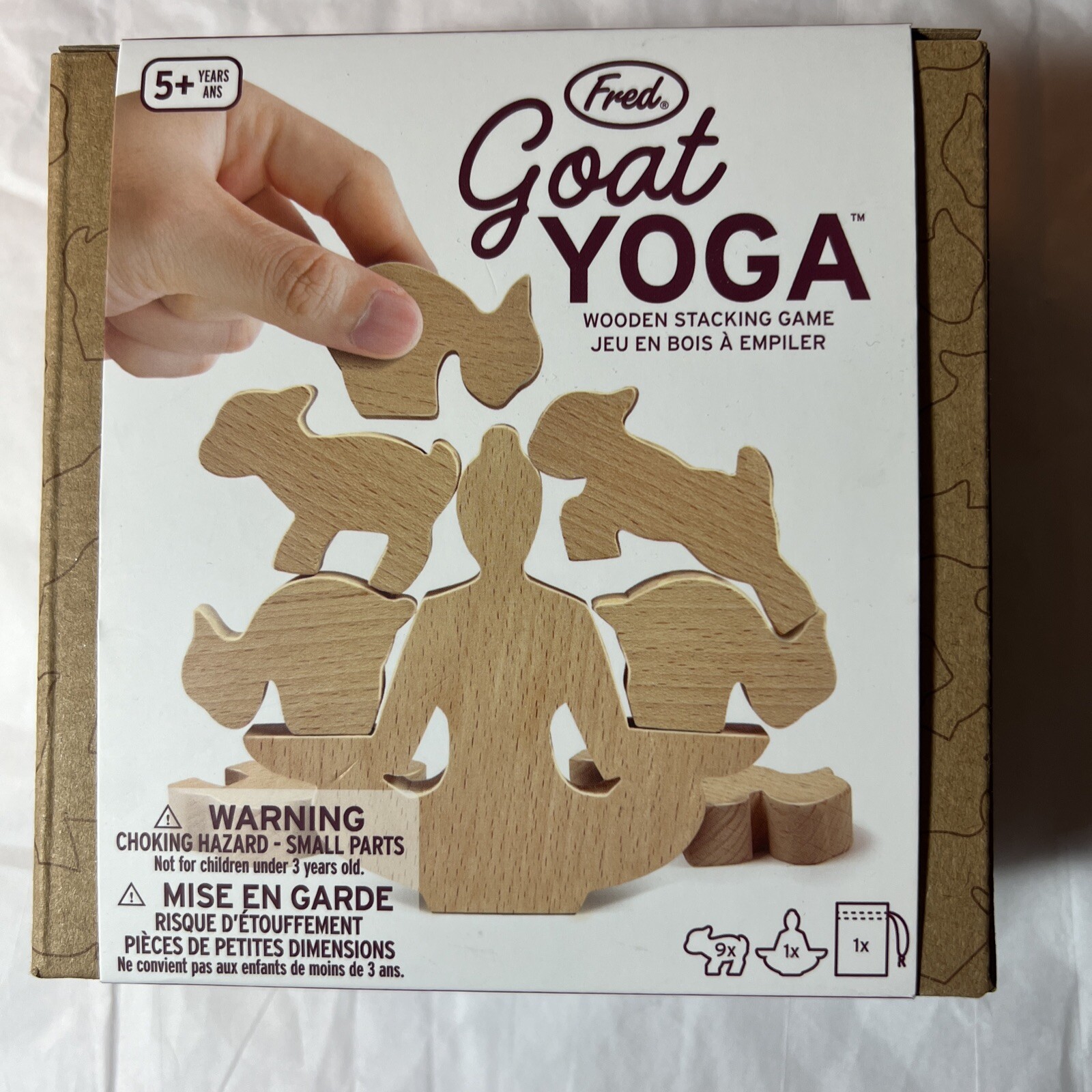 New Goat Yoga Building Set Wooden Stacking Game -Genuine Fred & Friends ...