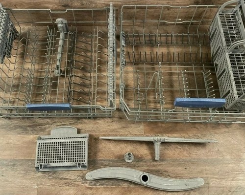 CLEAN Bosch Dishwasher Upper Top & Lower Bottom Rack SET 00249277 FITS ...