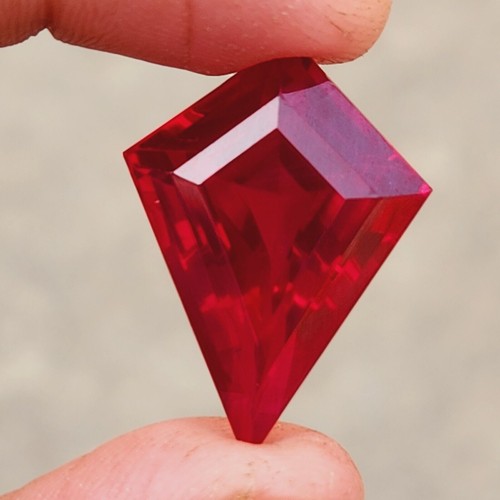 24.60 Cts Natural Mozambique Red Ruby Fancy Cut Ruby Gemstone Certified ...