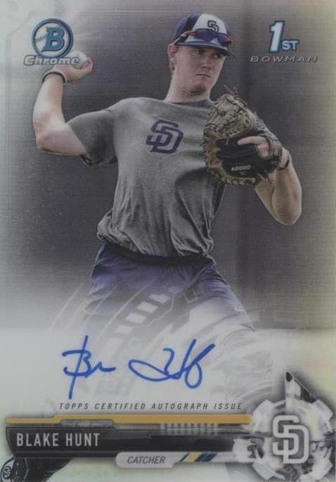 2017 Bowman Draft - Chrome Draft Pick Autographs Blake Hunt #CDA-BH ...