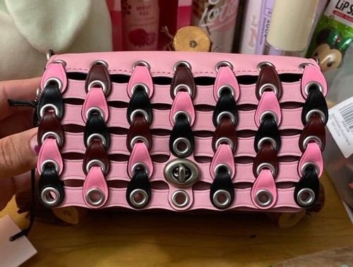 Coach Dinkier Dinkier With Colorblock Coach Link Brand Pink Gorgeous | eBay